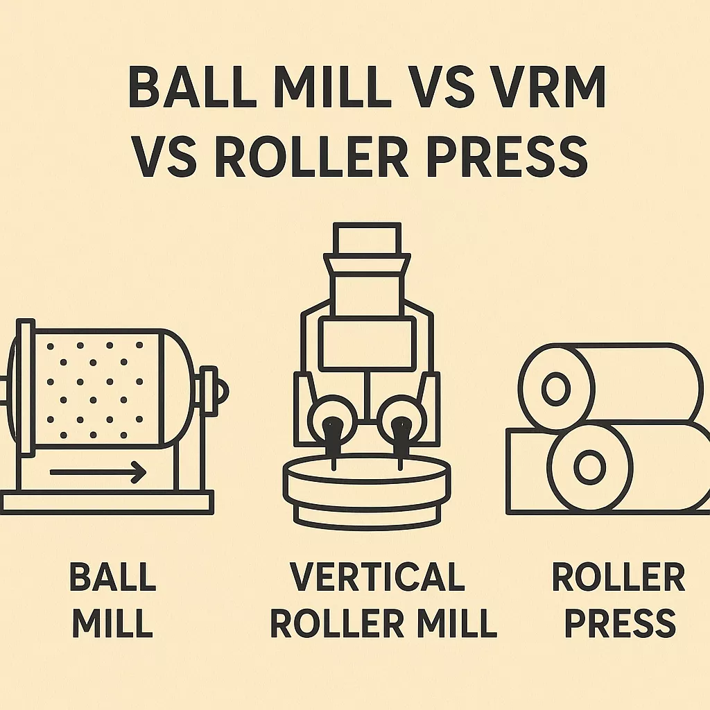 Ball Mill vs VRM vs Rollerpress: Expert Comparison by TECHCEM